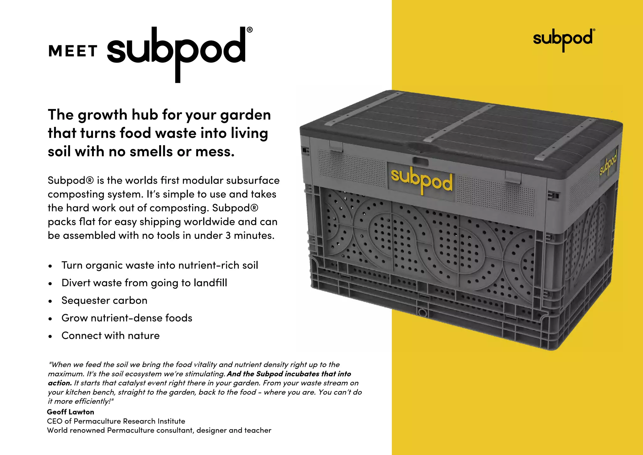 Subpod™ - Composting and the Circular Economy | PDF