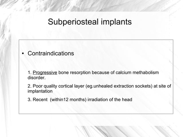Introduction to subperiosteal implants | ODP | Bone and Joint ...
