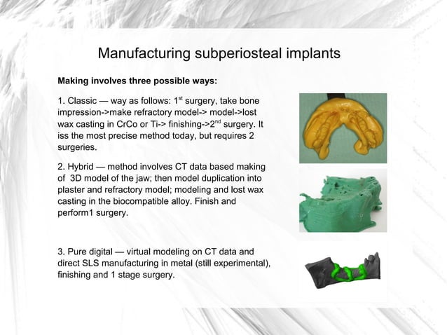 Introduction to subperiosteal implants | ODP | Bone and Joint ...