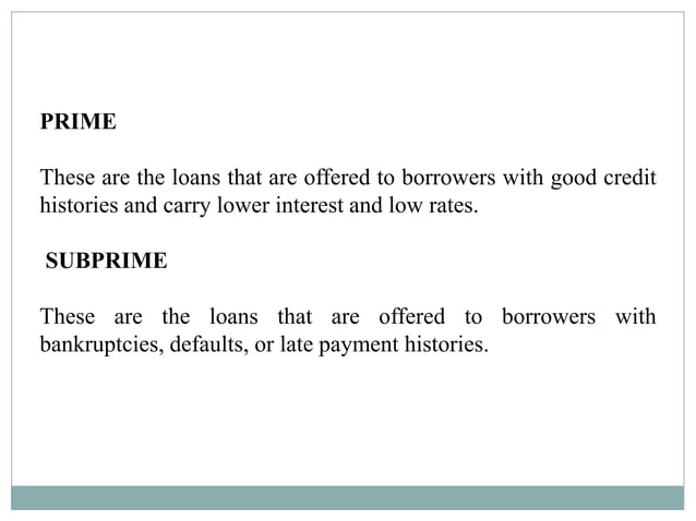 Subprime crisis | PPT
