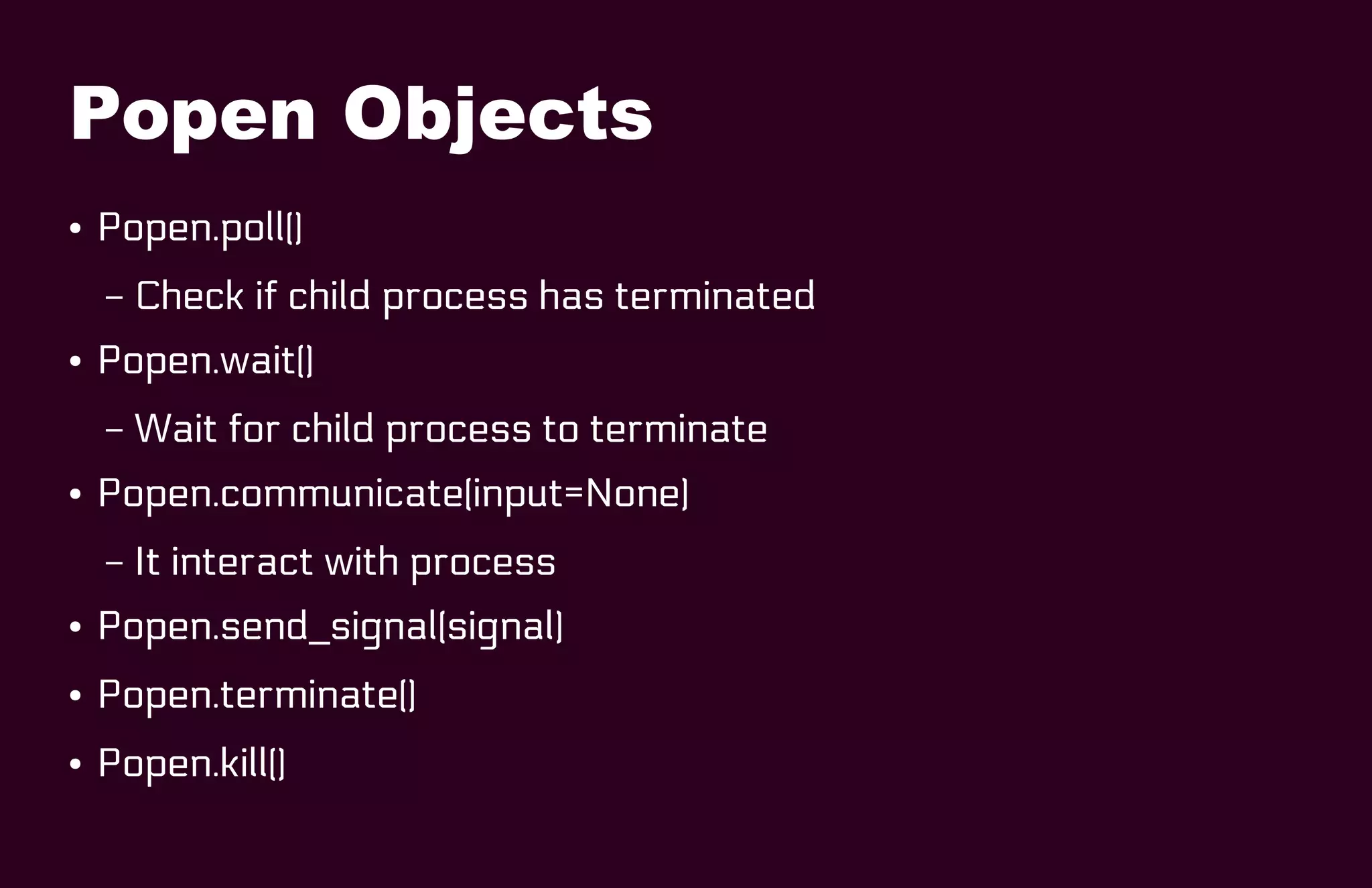 Python Subprocess | PPT