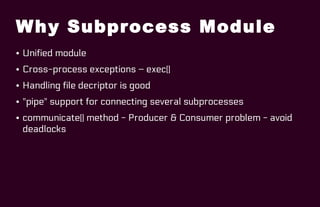 Python Subprocess | PPT