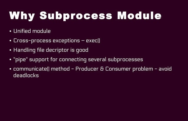 Python Subprocess | PPT