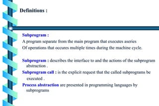 Subprogramms | PPT