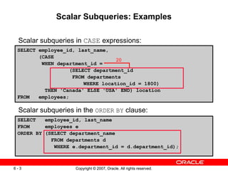 ADVANCE SQL-"Sub queries" | PPTX | Databases | Computer Software and Applications
