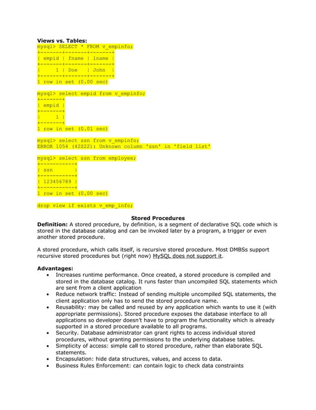 Subqueries views stored procedures_triggers_transactions | PDF