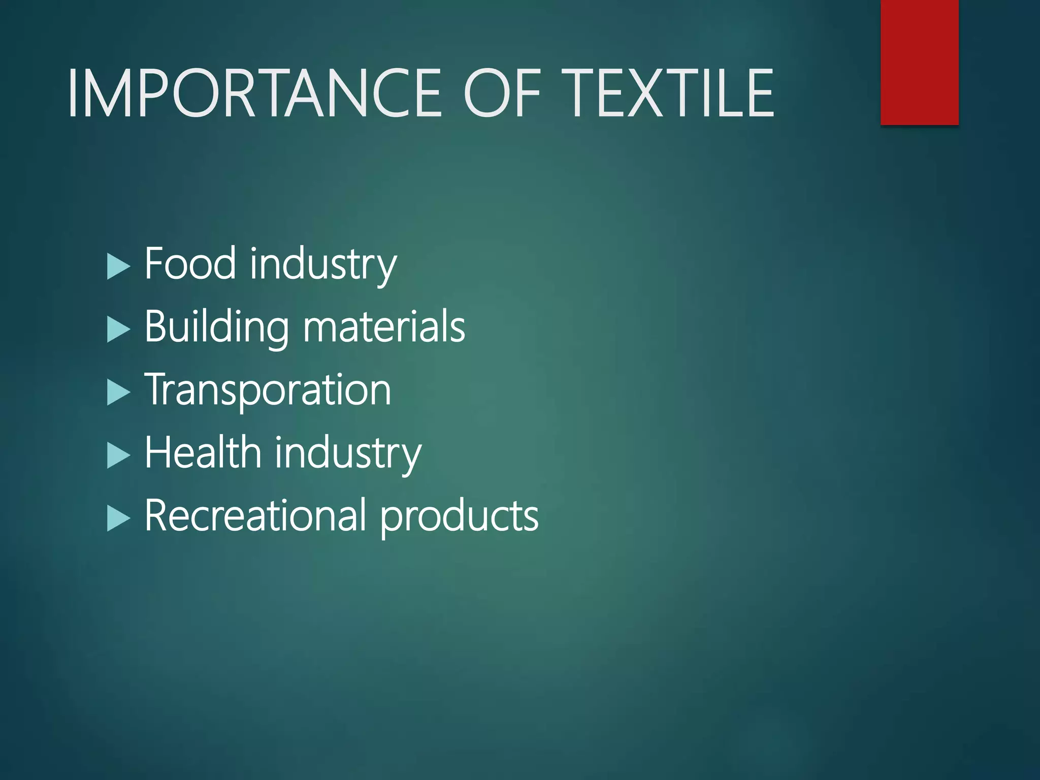 Introduction to Textile | PPTX