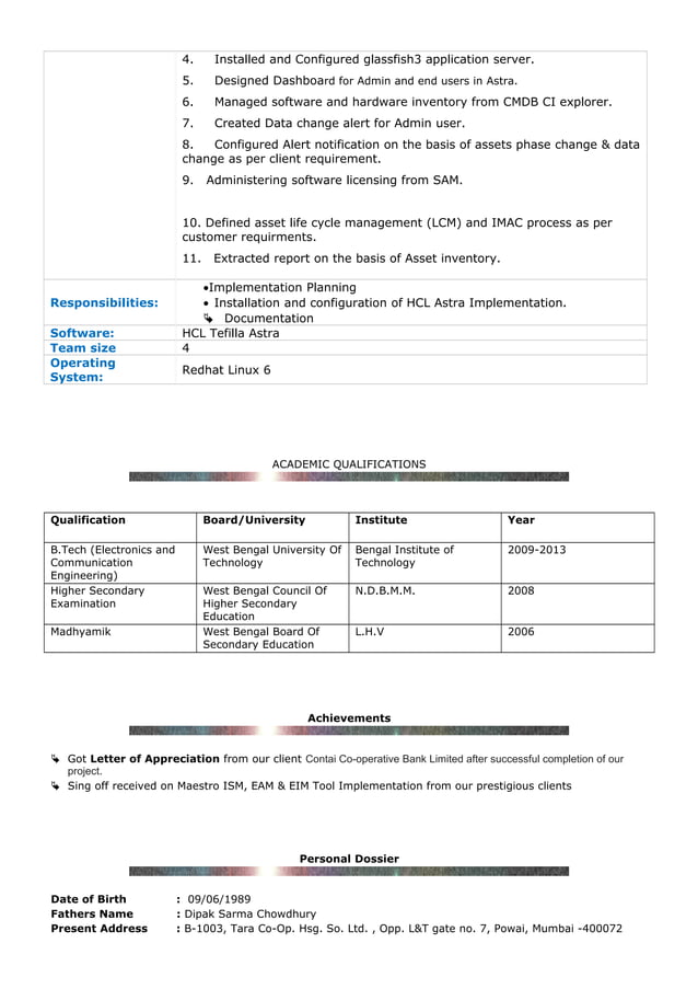 Subrata sarma chowdhury resume | PDF