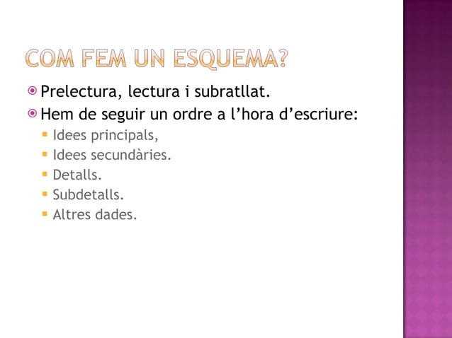 Subratllat, esquema i resum | PPT
