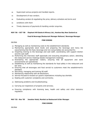 Subrato banerjee gm cover letter & cv | DOC