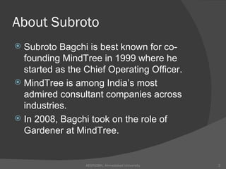 Subroto Bagchi | PPT