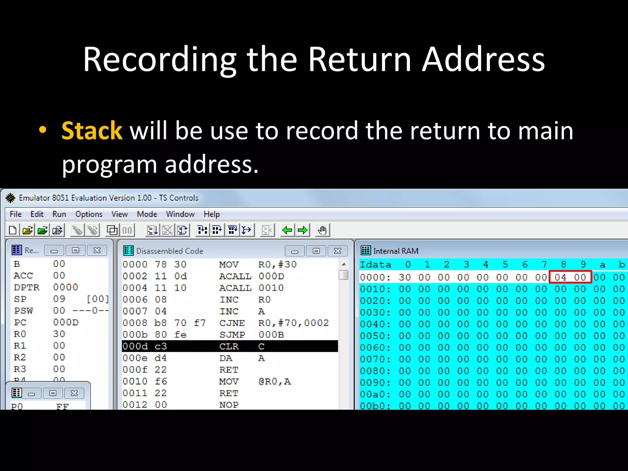 Microprocessor Week 8 Subroutine Pptx Programming Languages