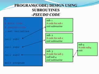 Subroutines in perl | PPTX