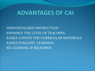about computer assisted instruction ppt | PPT