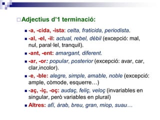 Subsantiu i adjectiu | PPT