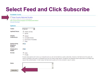 Subscribing to a Blog | PPT
