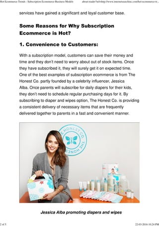 Subscription based ecommerce business models | PDF | Web Development ...