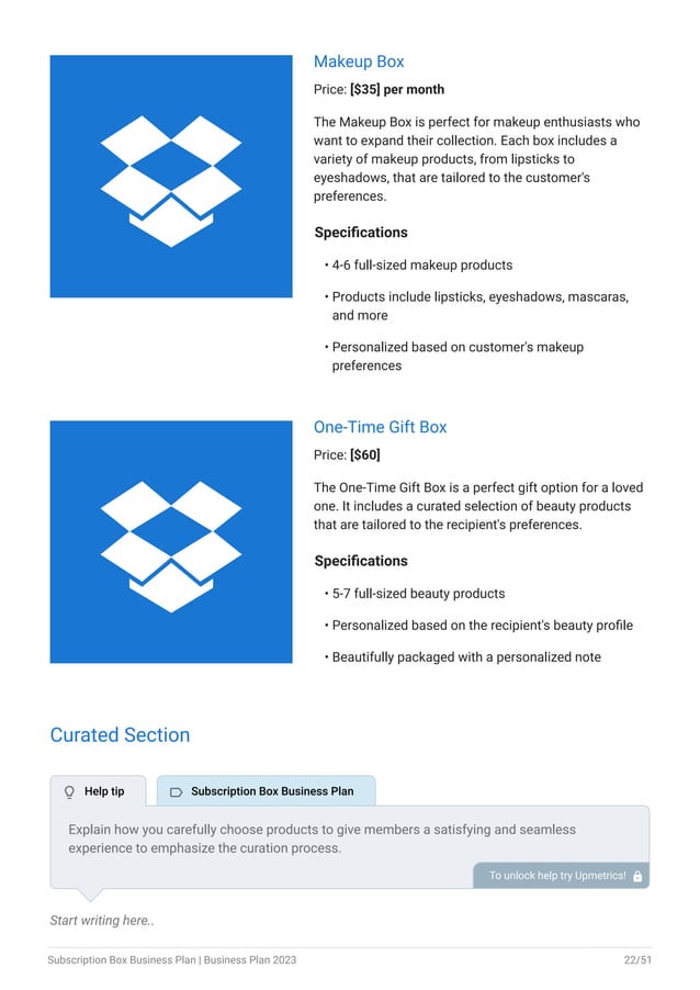 subscription box business plan example . | PDF | Business Accounting ...