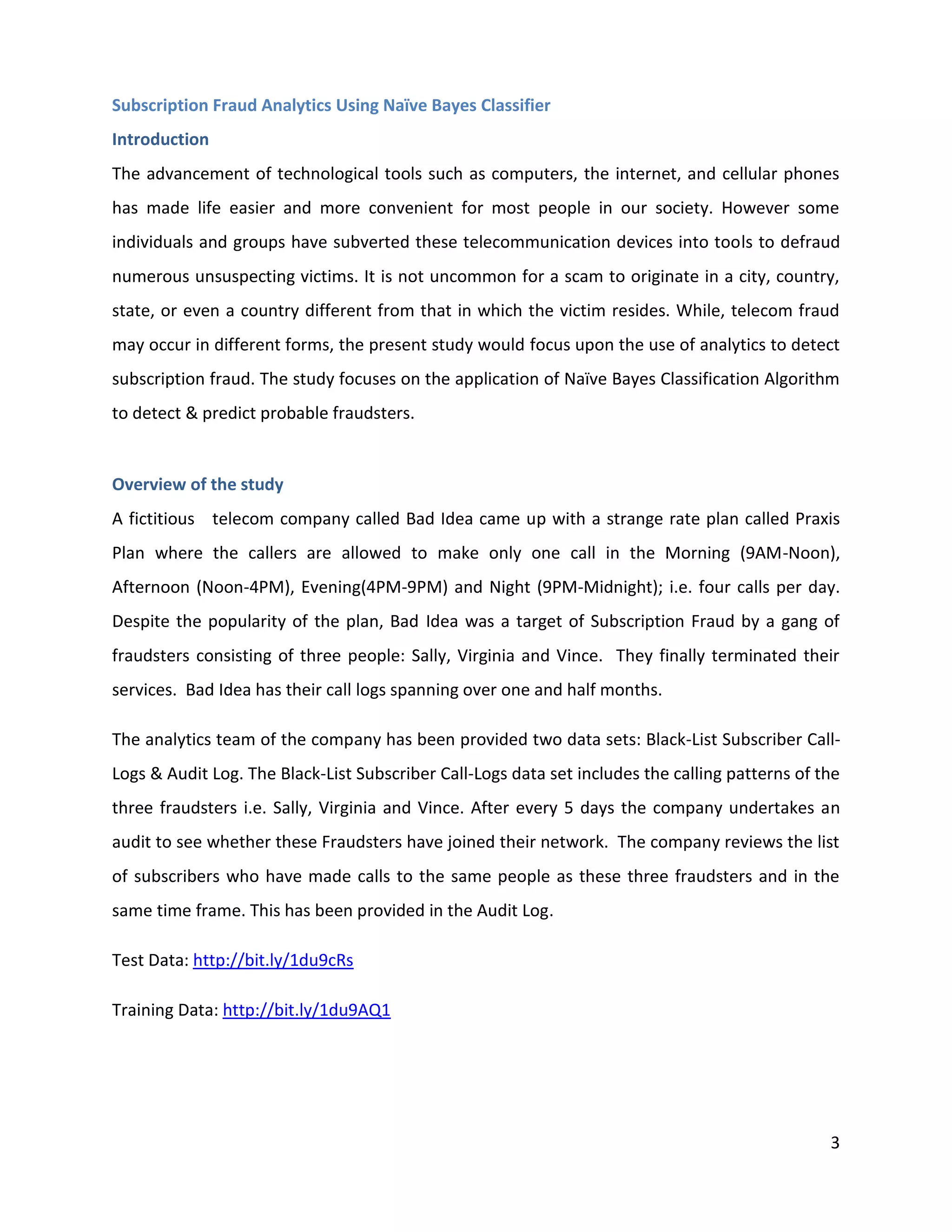Subscription fraud analytics using classification | PDF
