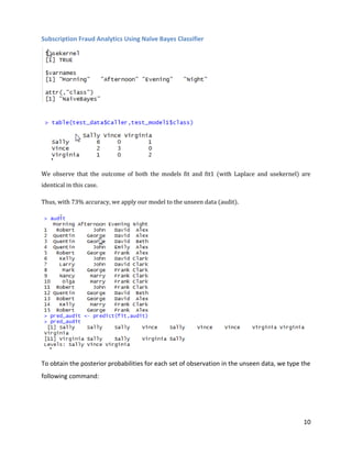 Subscription fraud analytics using classification | PDF