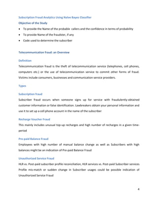 Subscription fraud analytics using classification | PDF