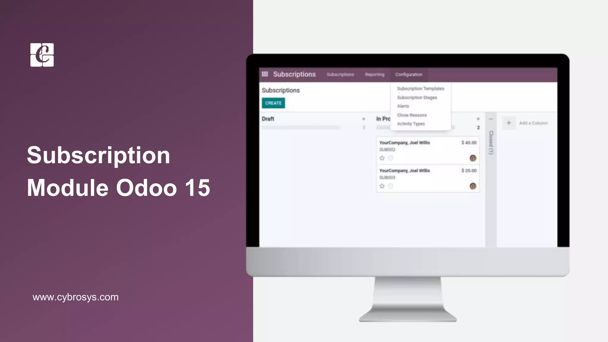 Subscription Module in Odoo 15 | PPT