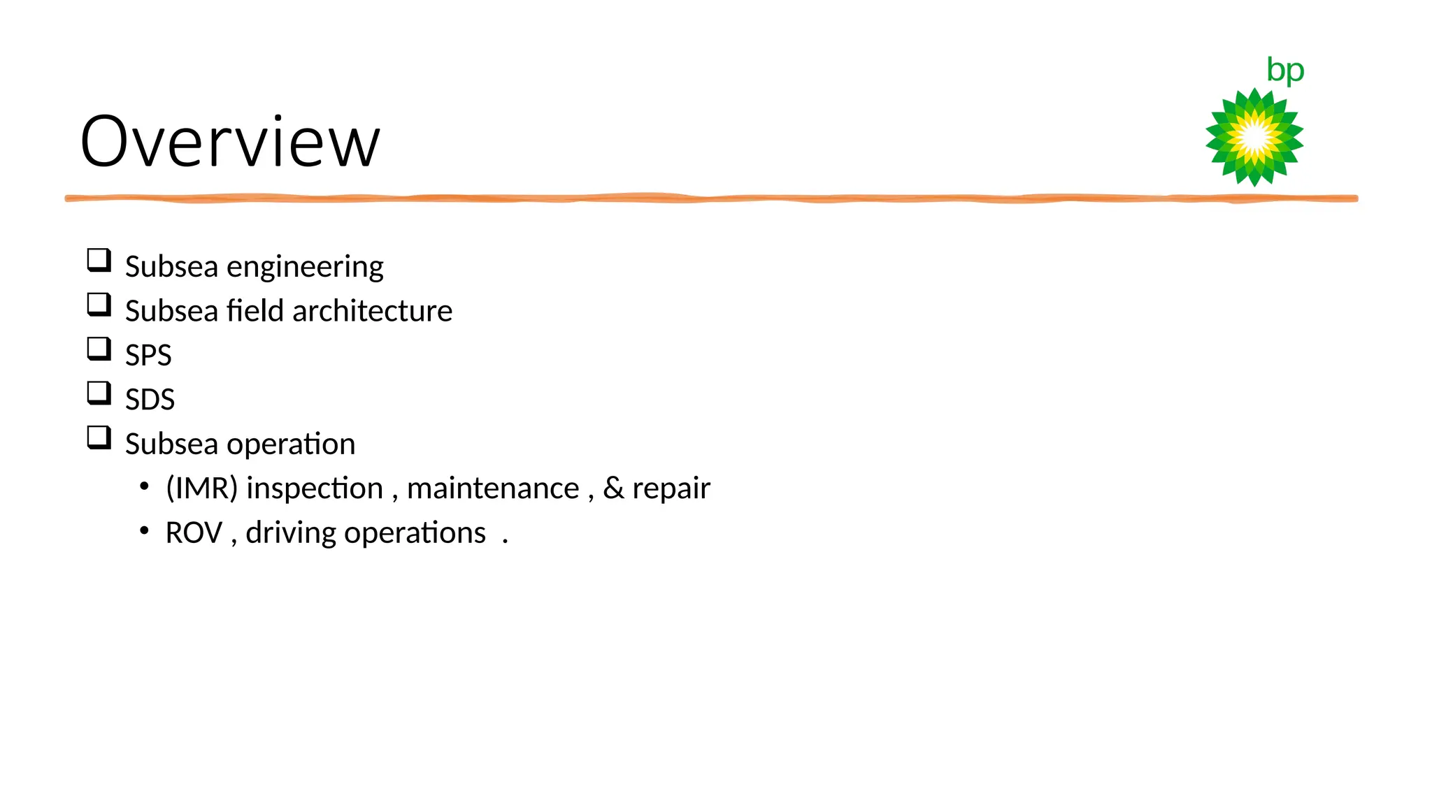 Subsea Operations and Technologies Overview | PPTX