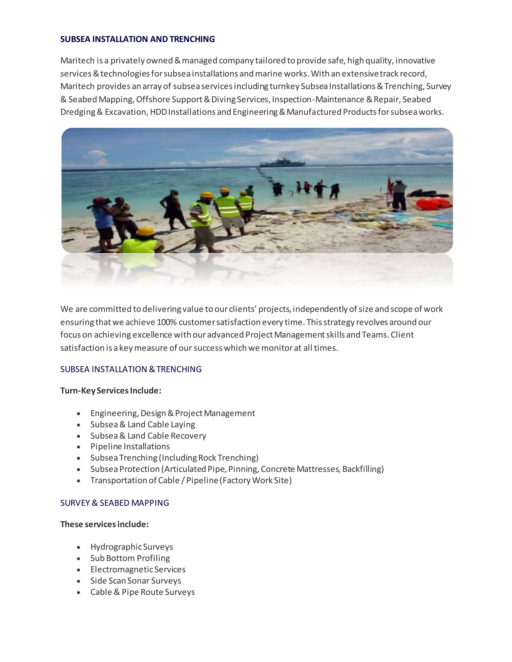 Subsea cable installation | DOCX