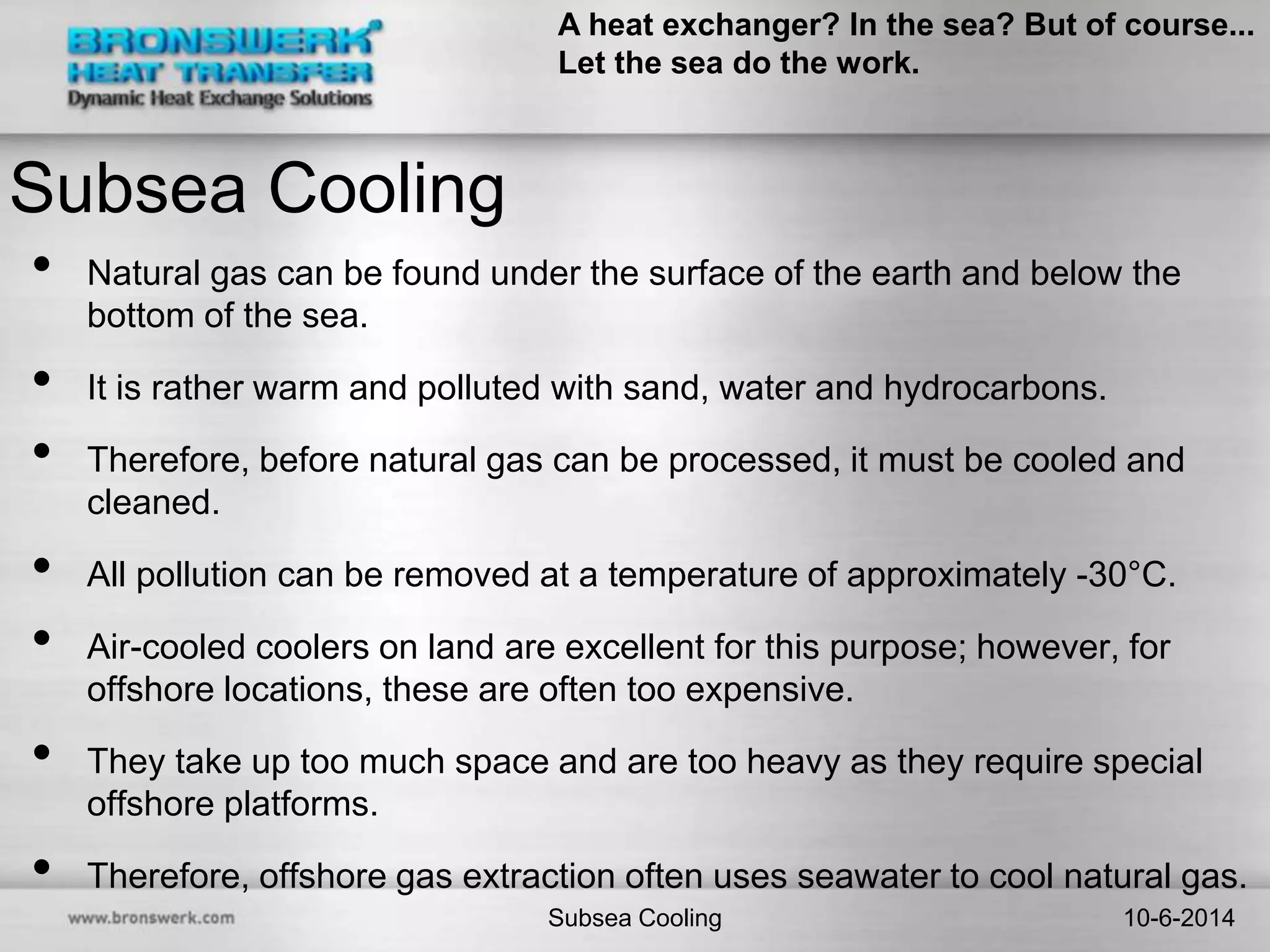 Subsea cooling smart engineering on the move. | PDF