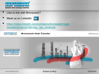 Subsea cooling smart engineering on the move. | PDF