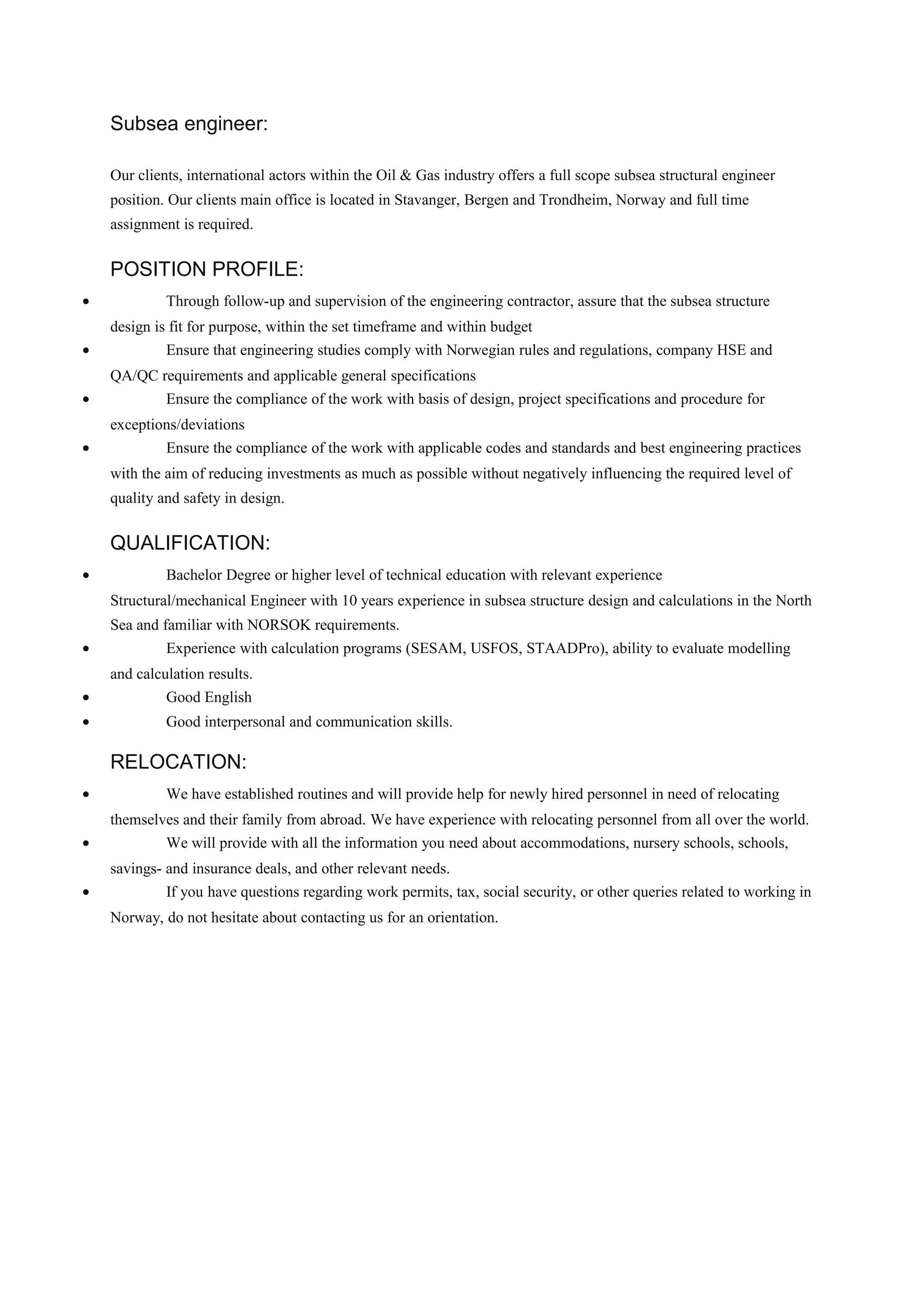 Subsea engineer | PDF | Free Download