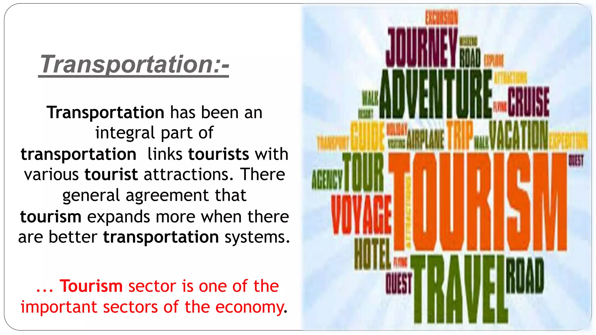 Subsection of tourism | PPTX
