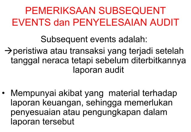 Subsequent event ppt 1 | PPTX