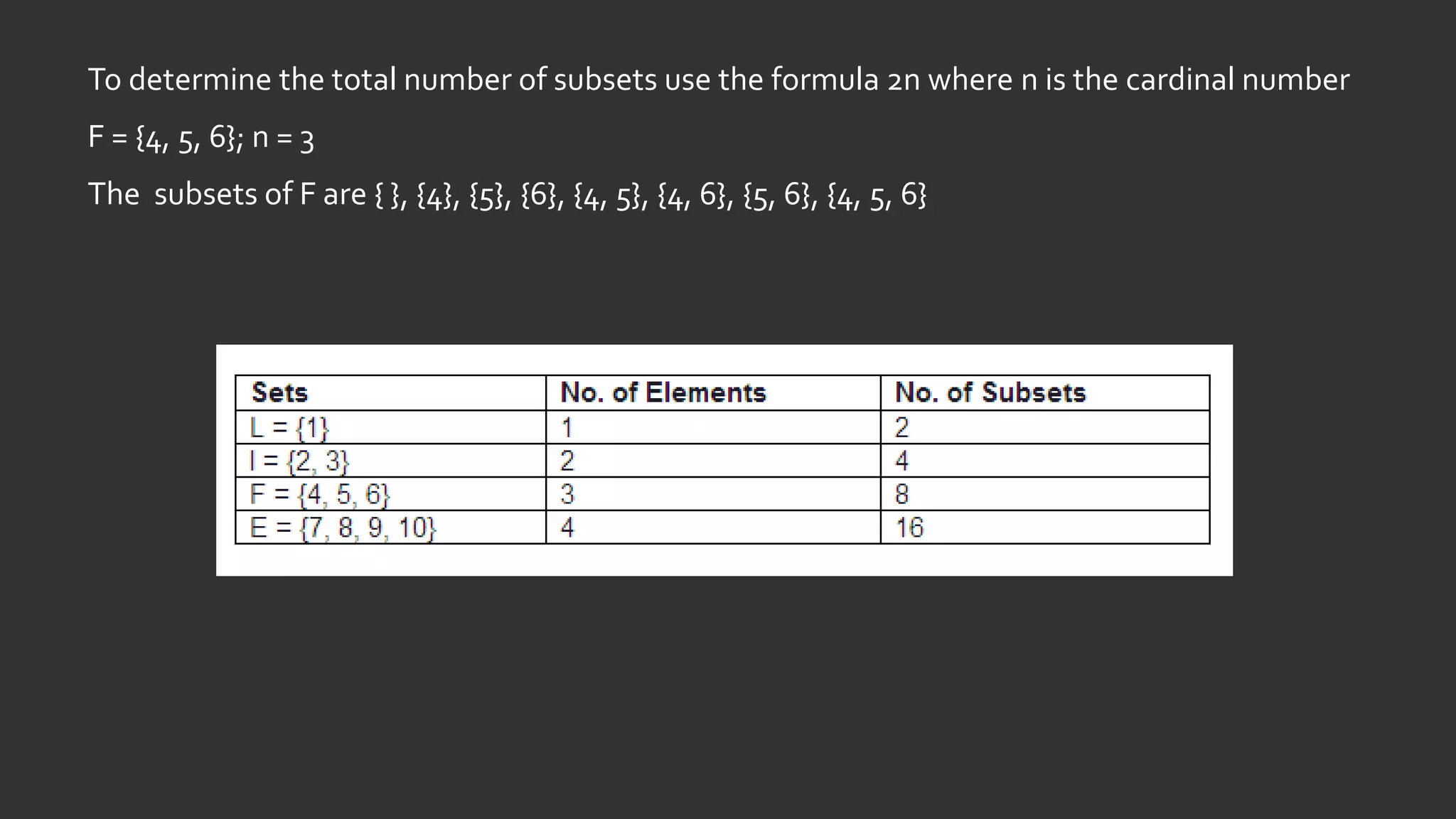 Subsets | PPTX