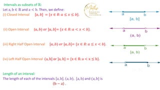 subsets of R as intervals (sets, relations and functions) | PDF | Physics | Science