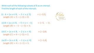 subsets of R as intervals (sets, relations and functions) | PDF | Physics | Science