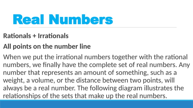 SUBSETS OF REAL NUMBER and number system.pptx