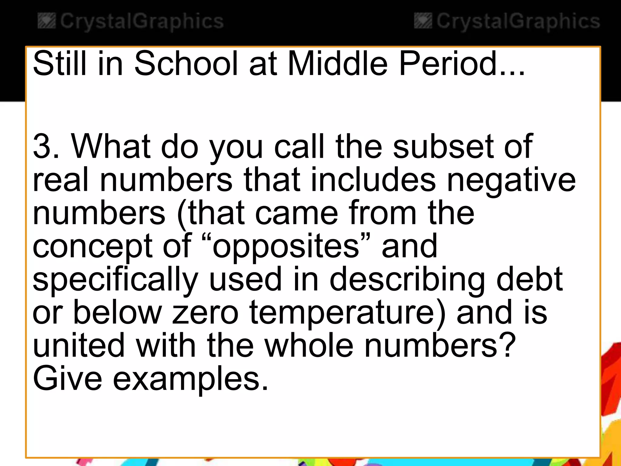 Subsets of real numbers | PPTX