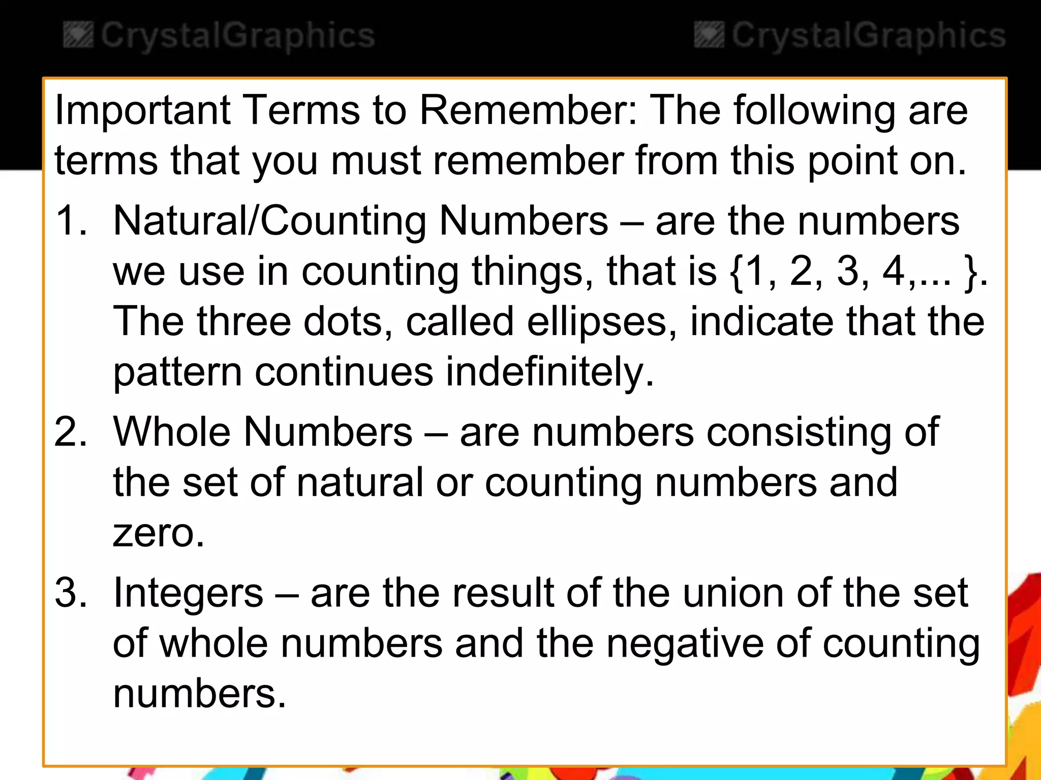 Subsets Of Real Numbers | Pptx