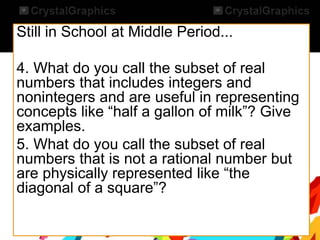 Subsets of real numbers | PPTX
