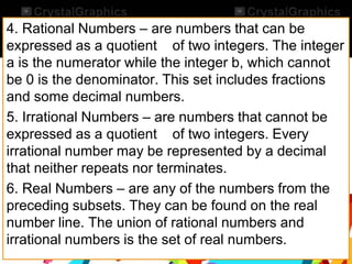 Subsets of real numbers | PPTX