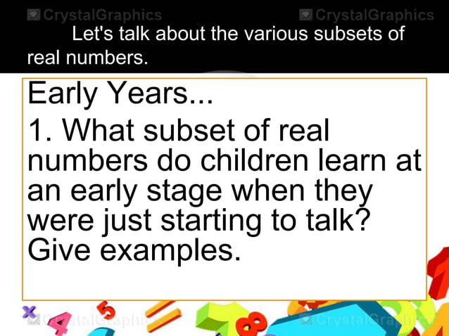 Subsets Of Real Numbers | Pptx