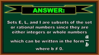 Subsets of real numbers | PPT