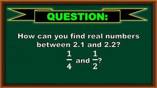 Subsets of real numbers | PPT