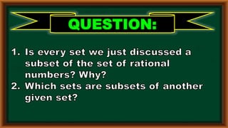 Subsets of real numbers | PPT