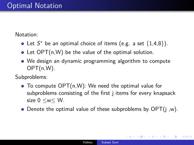 Subset sum problem(dp) | PDF