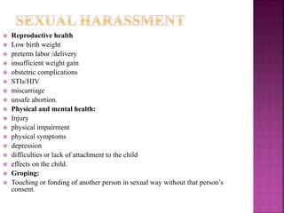 substance abuse, sexual abuse- obstetrics and gynaecological nursing | PPTX