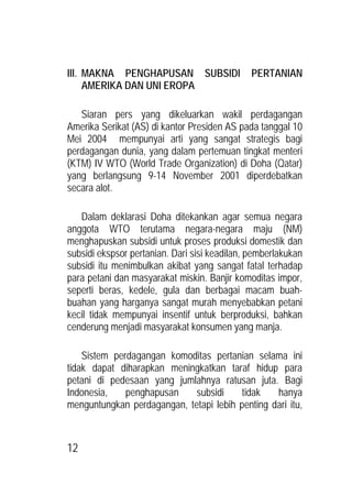 Subsidi Pertanian Terpadu | PDF