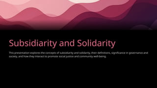 Subsidiarity and Solidarity lesson discu | PPTX
