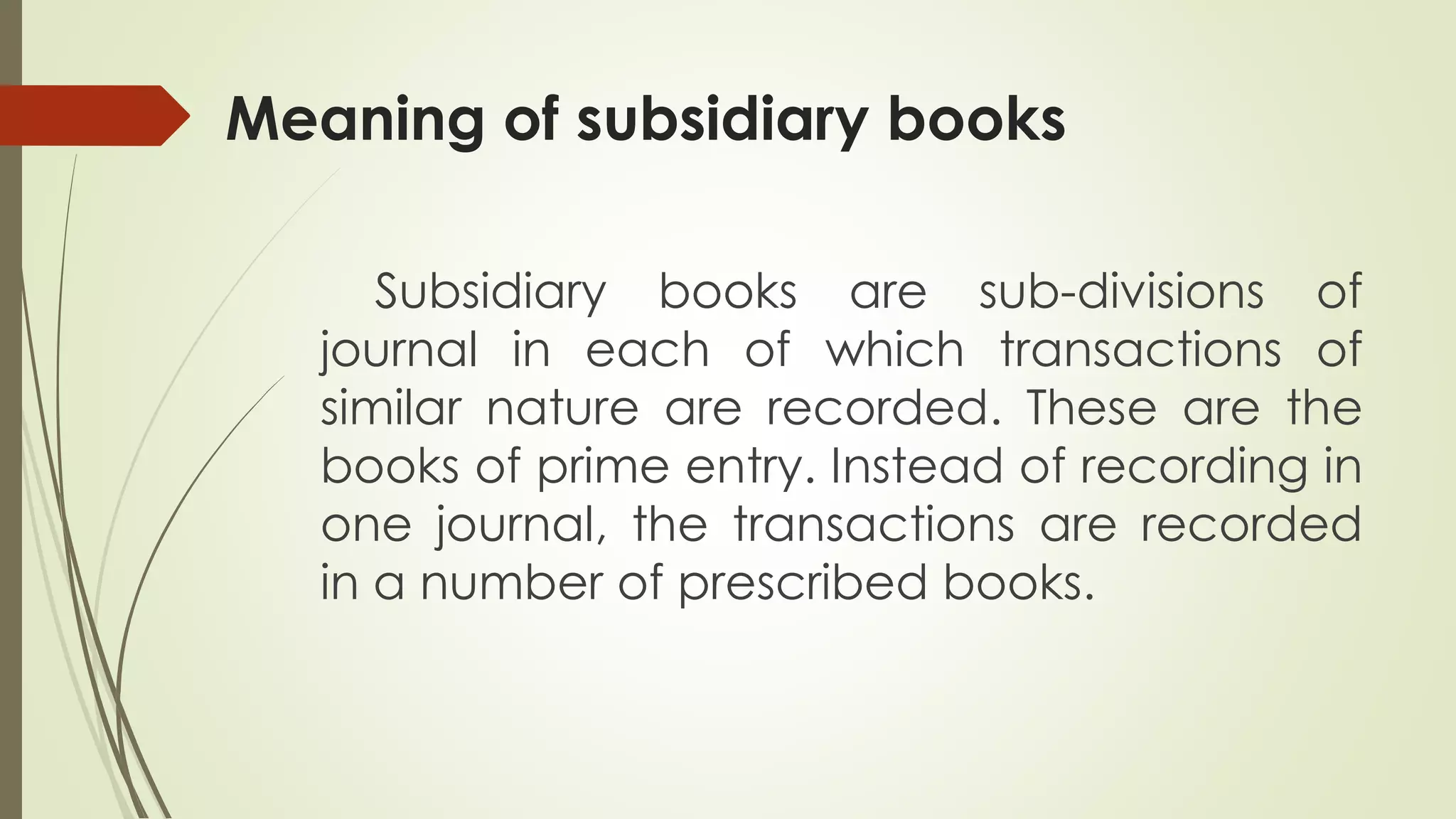 Subsidiary books | PDF